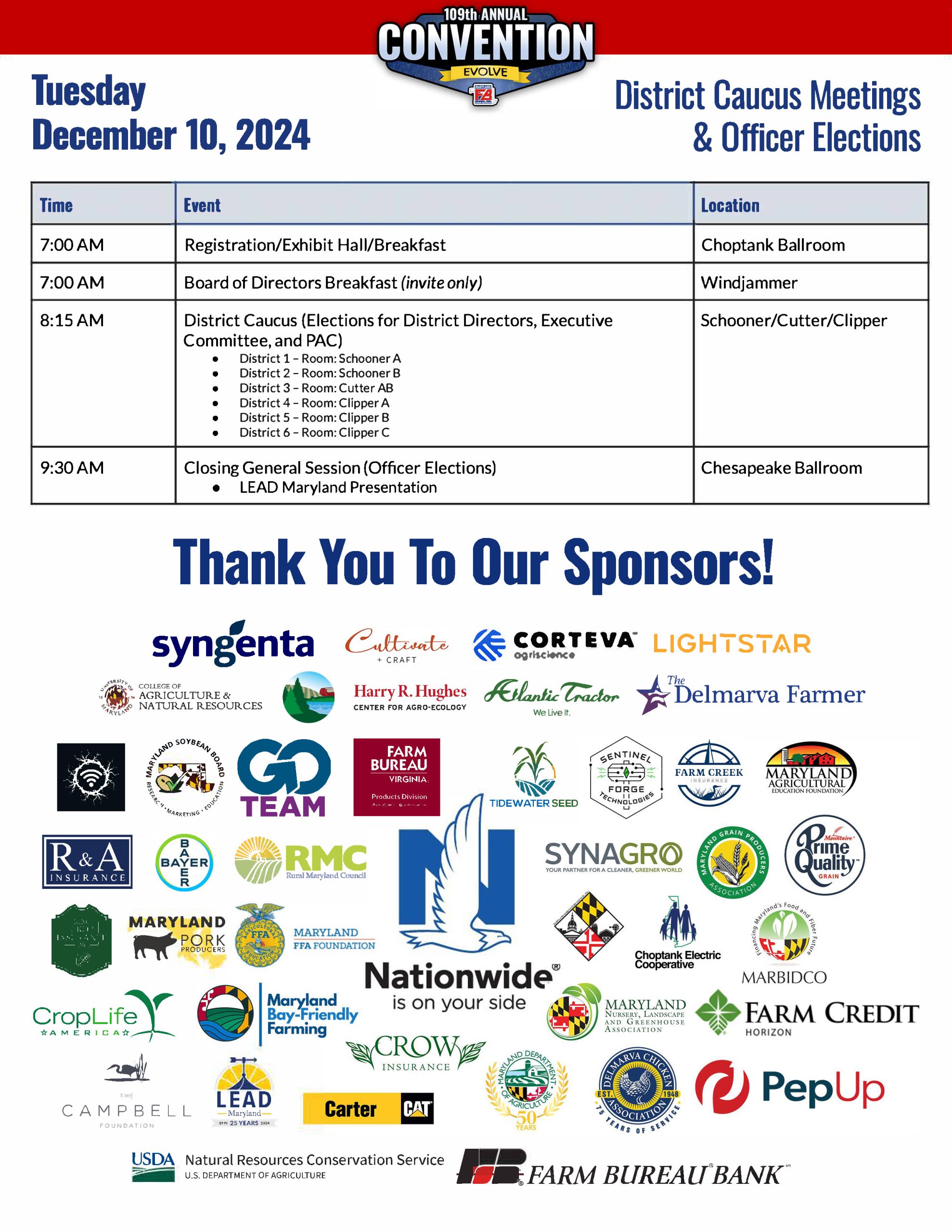 MDFB Annual Convention & Meeting of Delegates – Maryland Farm Bureau